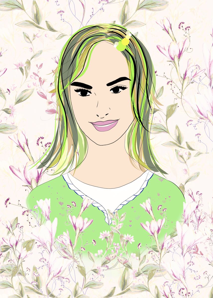 'The girl series 1' Poster, picture, metal print, paint by WzoryOzdobne ...