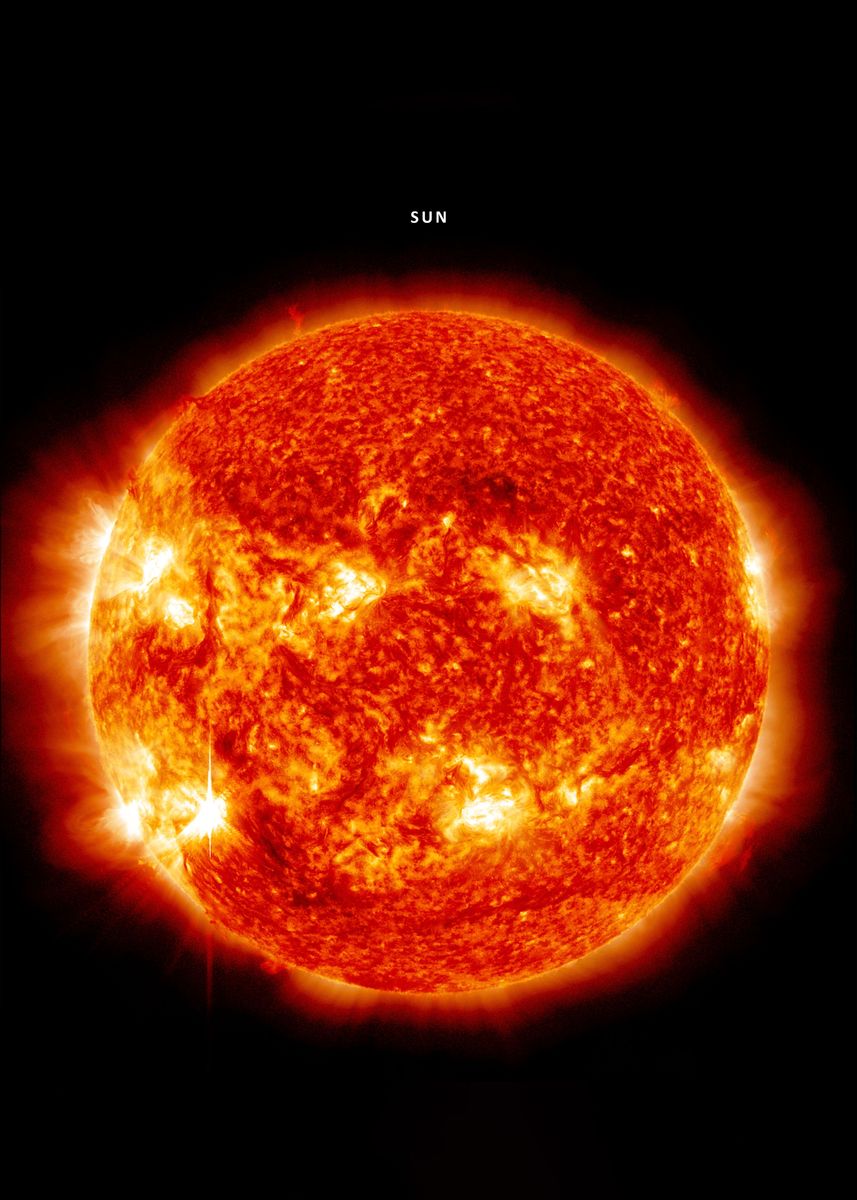 'The Sun Red Fire Ball' Poster, picture, metal print, paint by gani ...