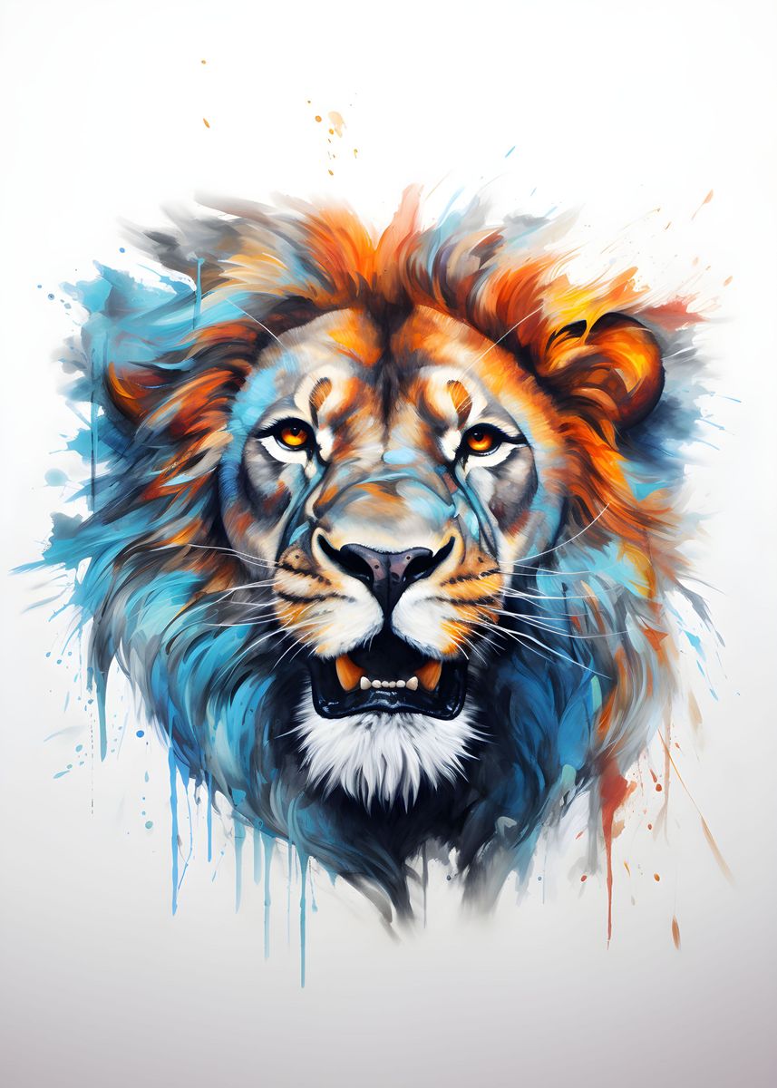 'The King Of The Jungle' Poster, picture, metal print, paint by ...
