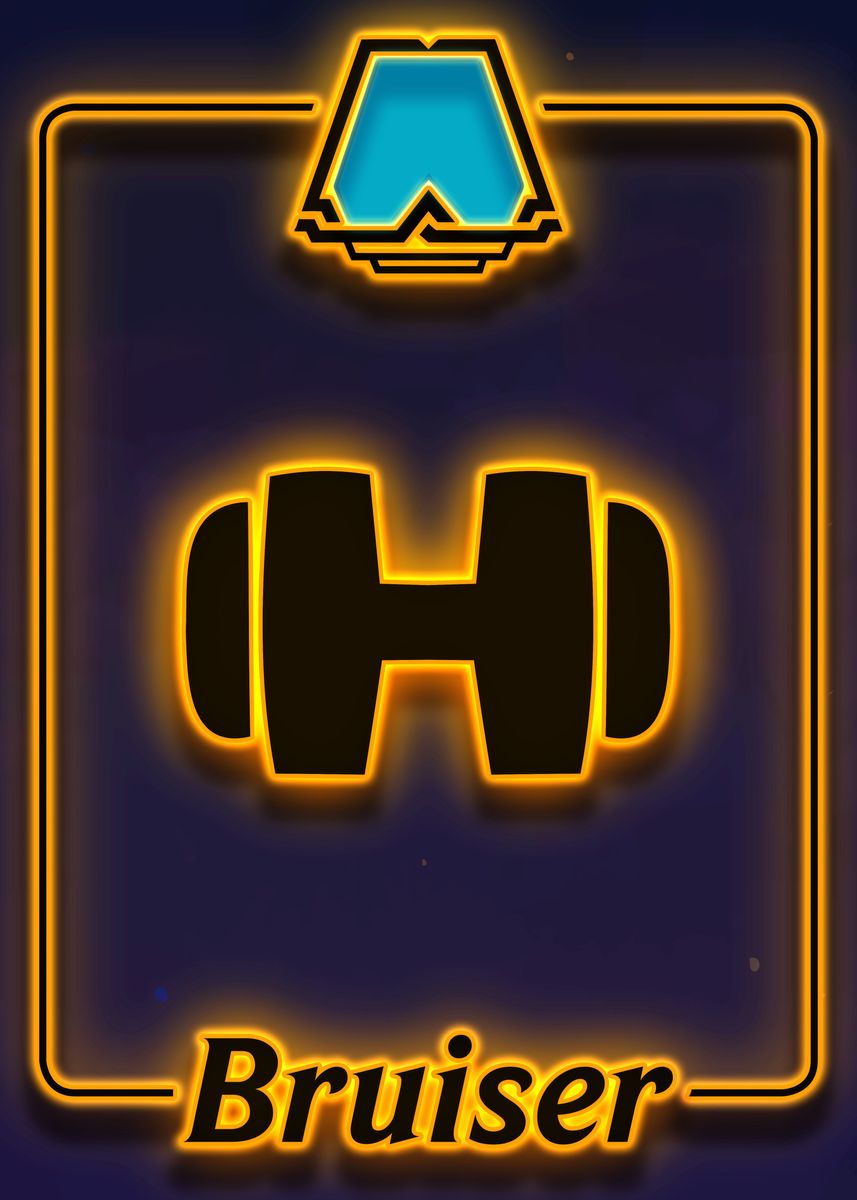 'tft bruiser neon' Poster, picture, metal print, paint by wyattsnow ...