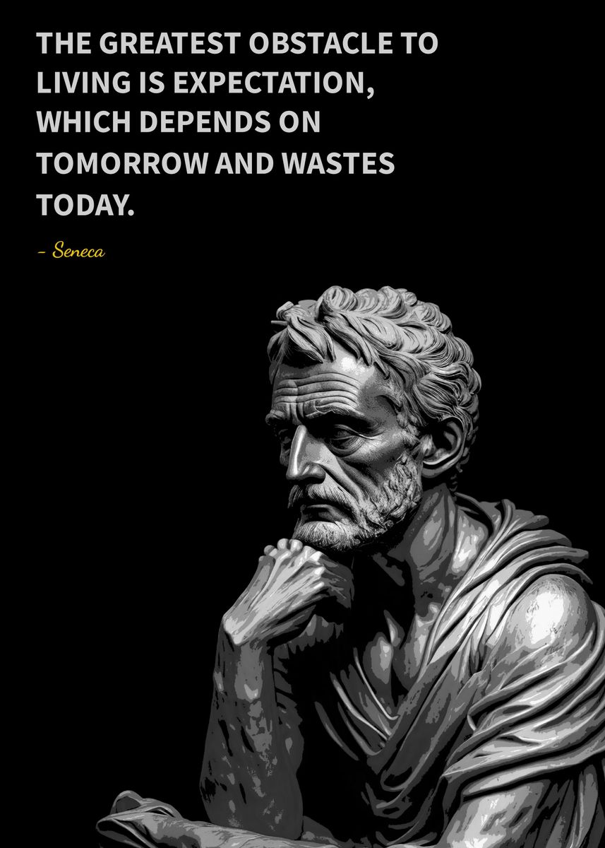 'seneca quotes ' Poster, picture, metal print, paint by Yoshhhh | Displate
