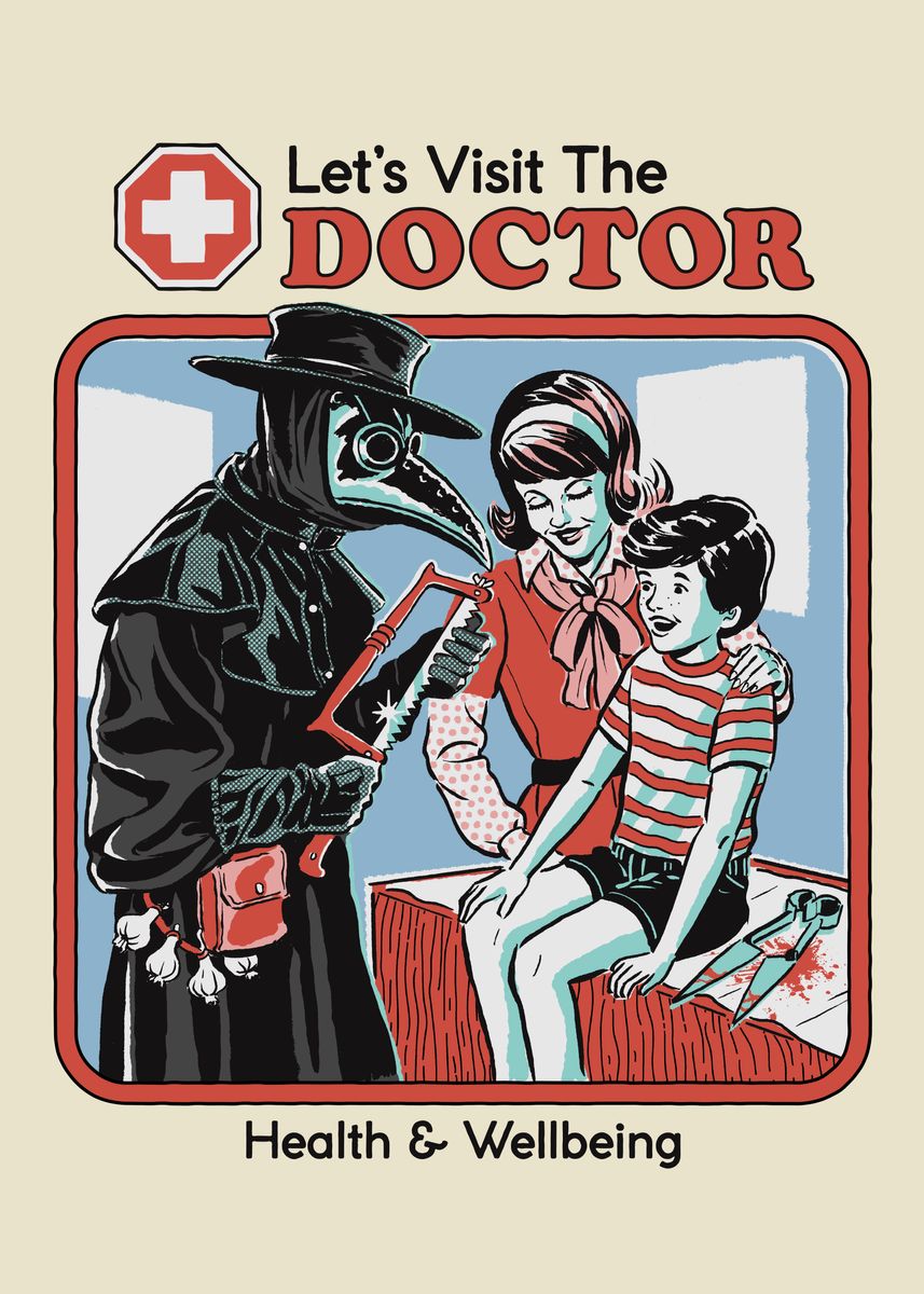 'Let's visit the doctor' Poster, picture, metal print, paint by Steven ...