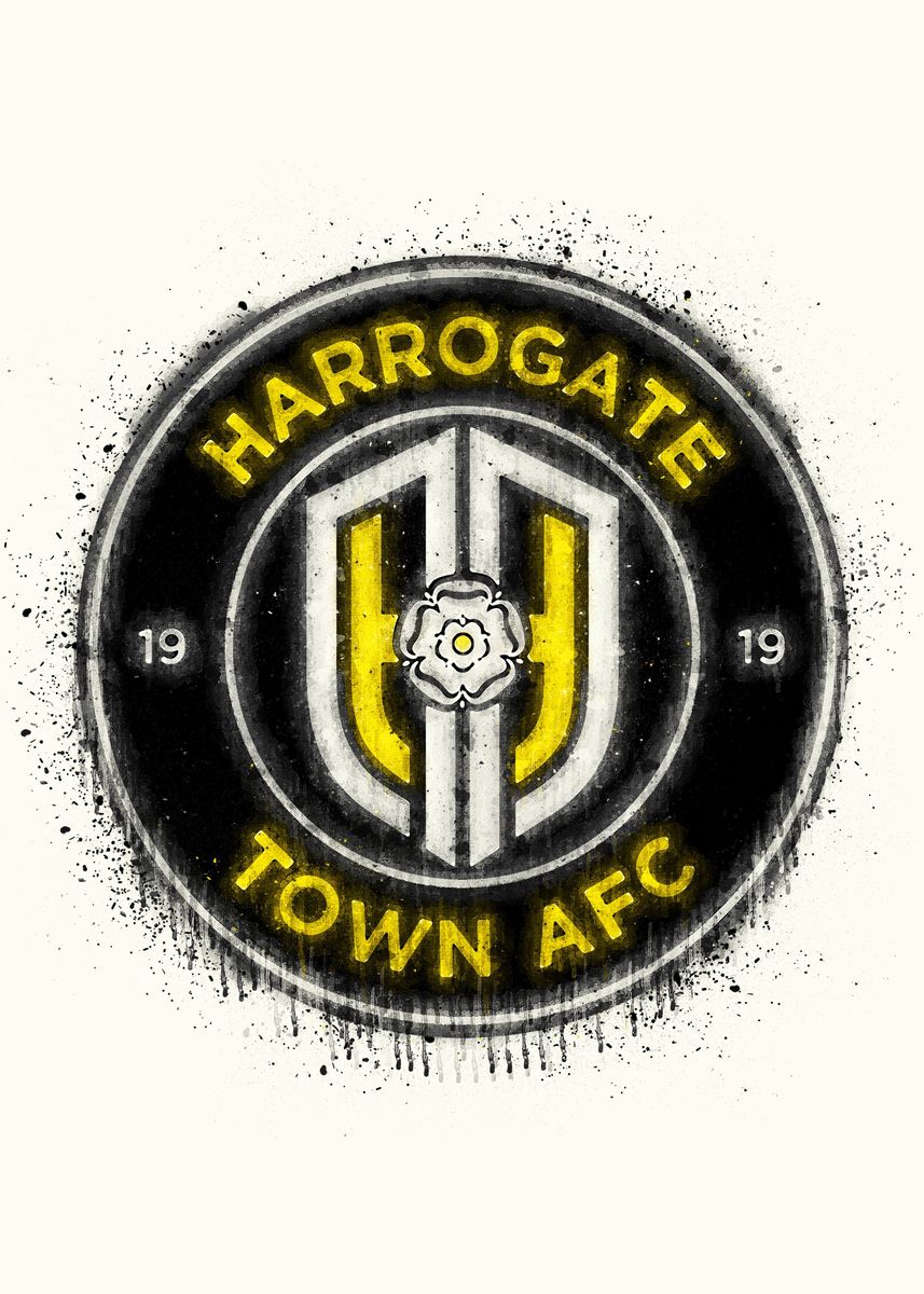 'Harrogate Town AFC' Poster, picture, metal print, paint by ...