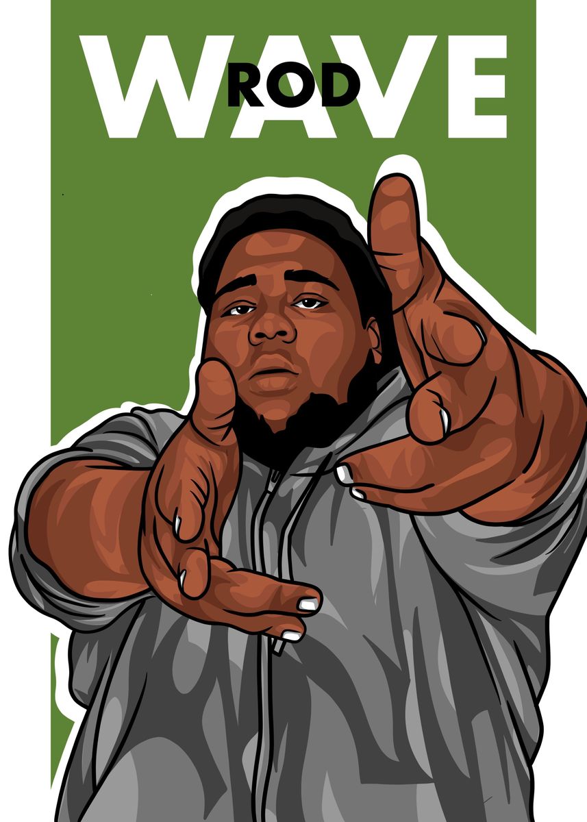 'Rod Wave' Poster, picture, metal print, paint by Imad Madd | Displate