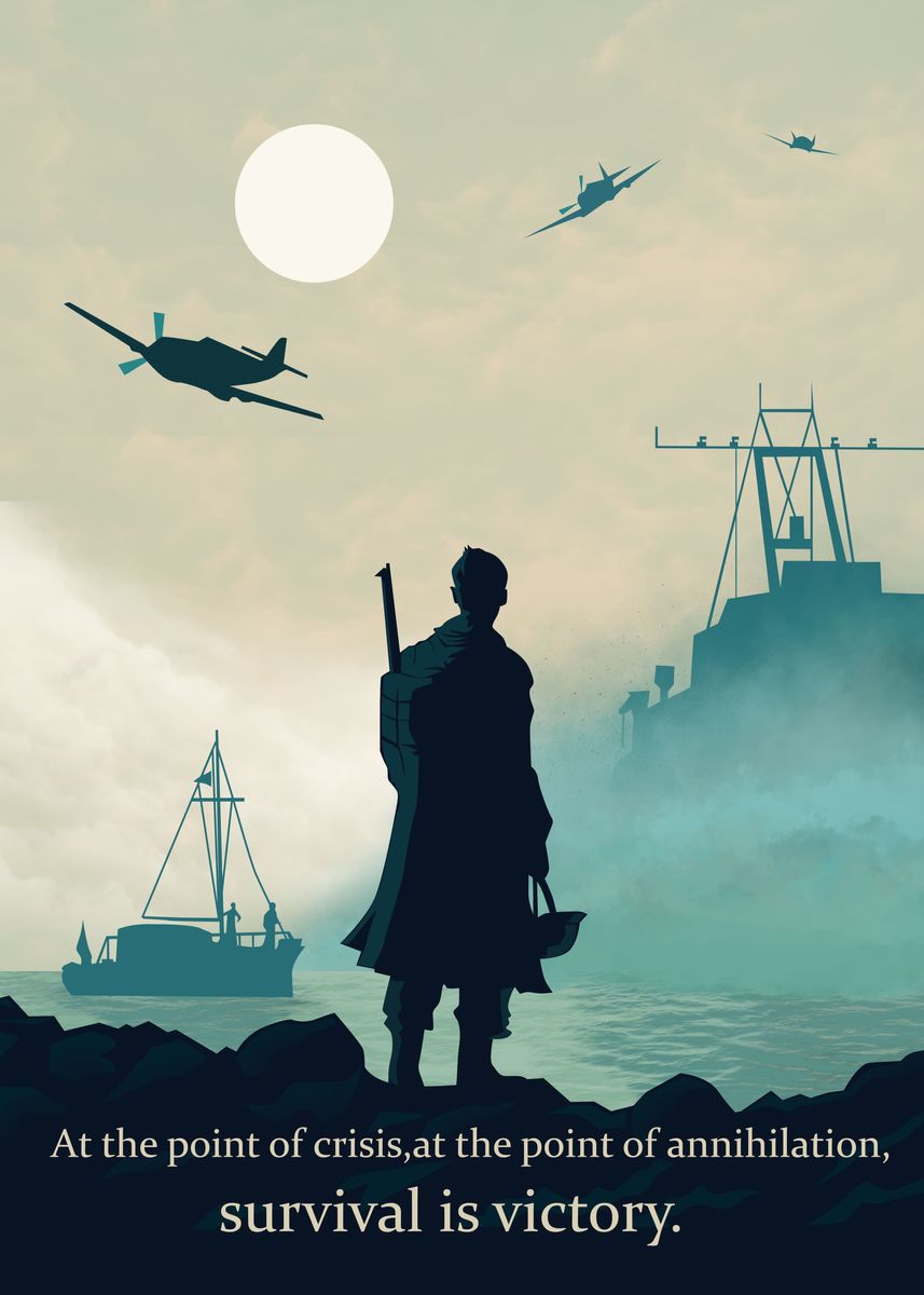 'dunkirk' Poster, picture, metal print, paint by geeks holic | Displate