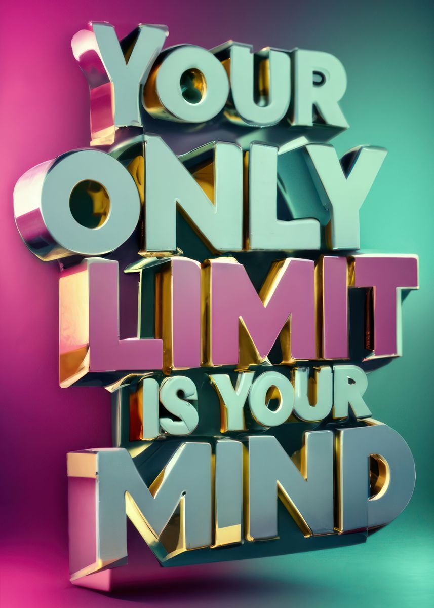 'Limitless Mindset Color' Poster, picture, metal print, paint by ...
