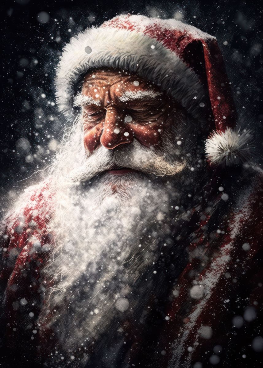 'Santa Claus' Poster, picture, metal print, paint by JS Art Design ...