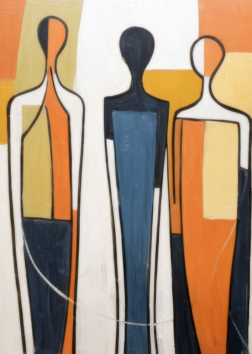 'Abstract People Wall Art ' Poster, picture, metal print, paint by ...