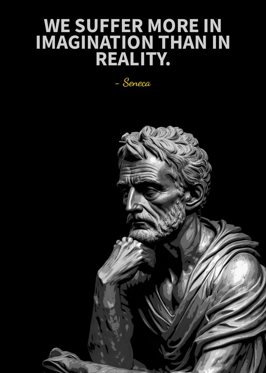 'seneca quotes ' Poster, picture, metal print, paint by Yoshhhh | Displate