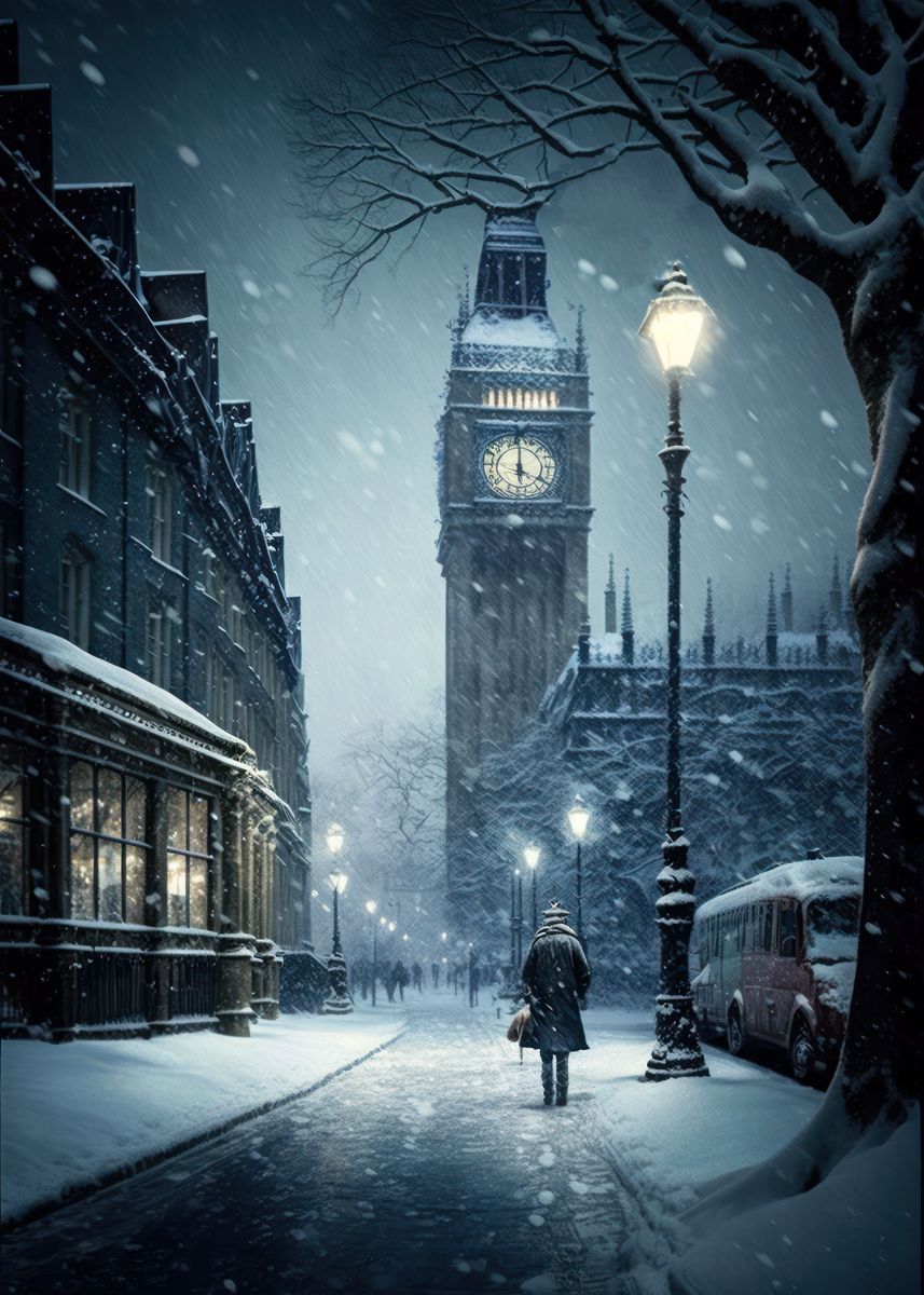 'Winter III' Poster, picture, metal print, paint by JS Art Design ...