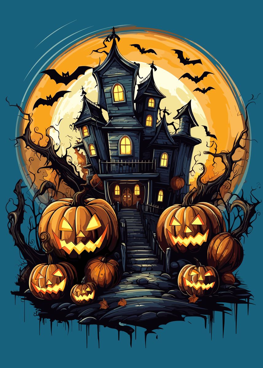 'Scary Halloween' Poster, picture, metal print, paint by Ardyce Behn ...