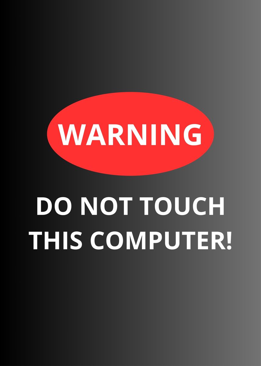 'Warning' Poster, picture, metal print, paint by Poster Collections ...