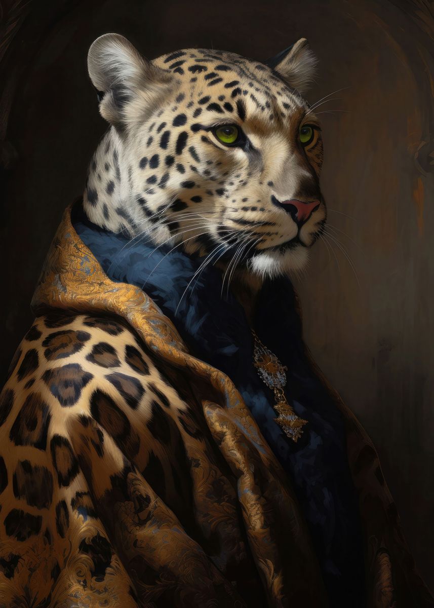 'Victorian Male Leopard' Poster by Ludo Enko | Displate
