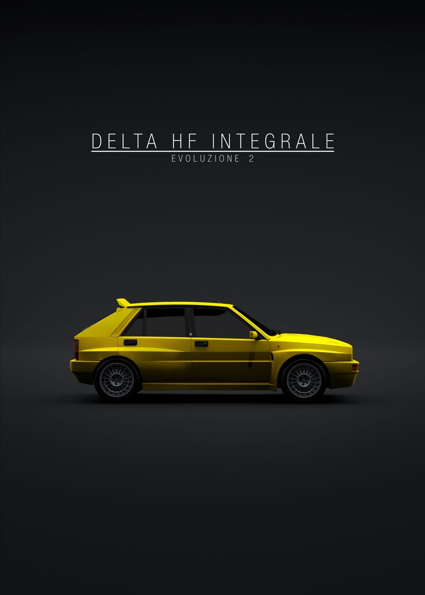 'Lancia Delta Integrale EVO' Poster, picture, metal print, paint by 21 ...