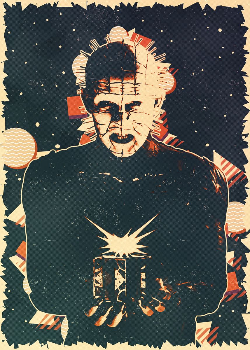 'The Pinhead Horror Poster' Poster, picture, metal print, paint by ...