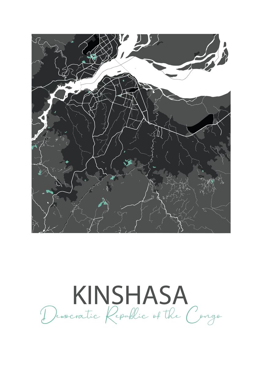 'Kinshasa DRC' Poster, picture, metal print, paint by Jess Kilfoil ...