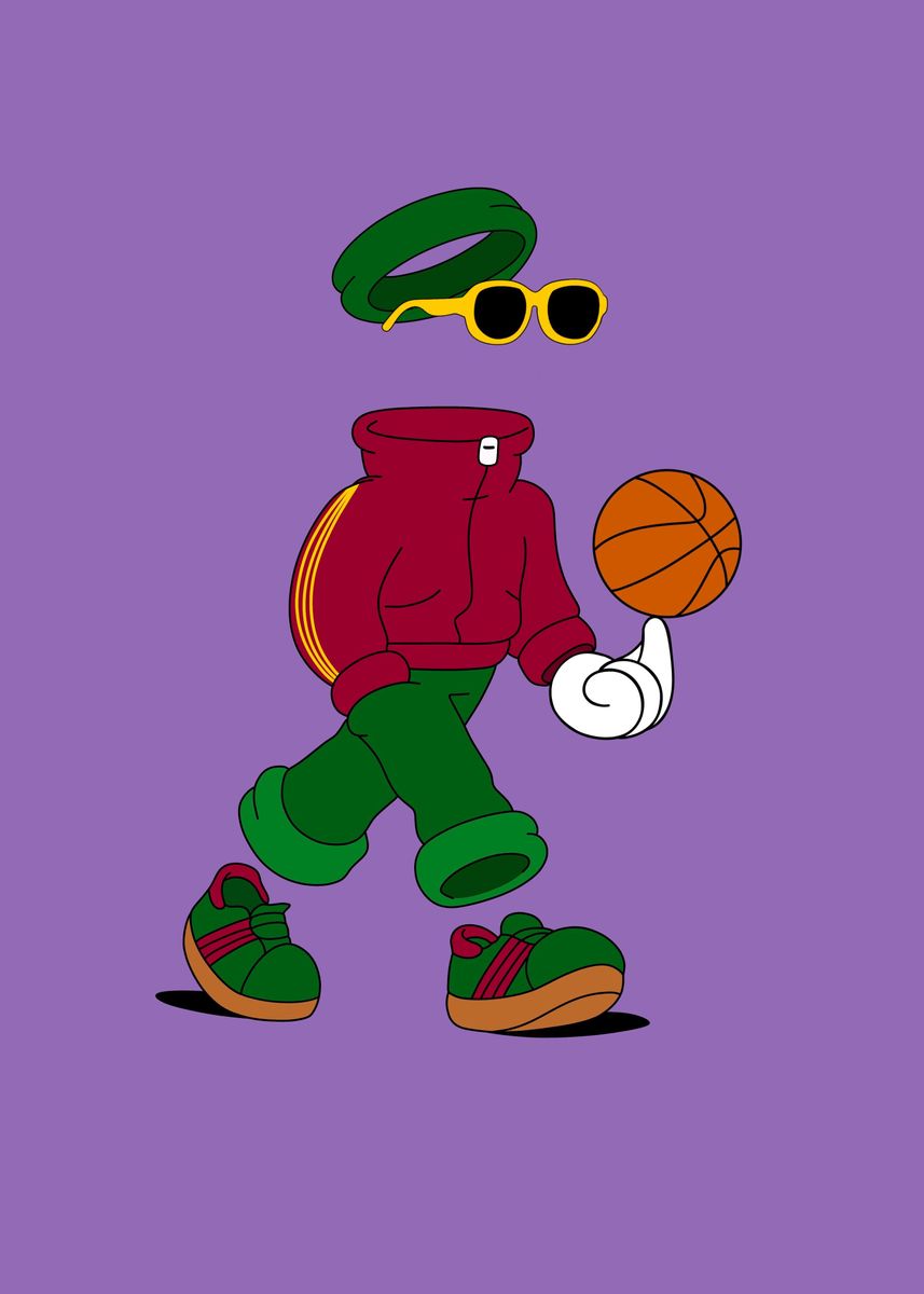 'Invisible basketball' Poster, picture, metal print, paint by UNIKORN ...