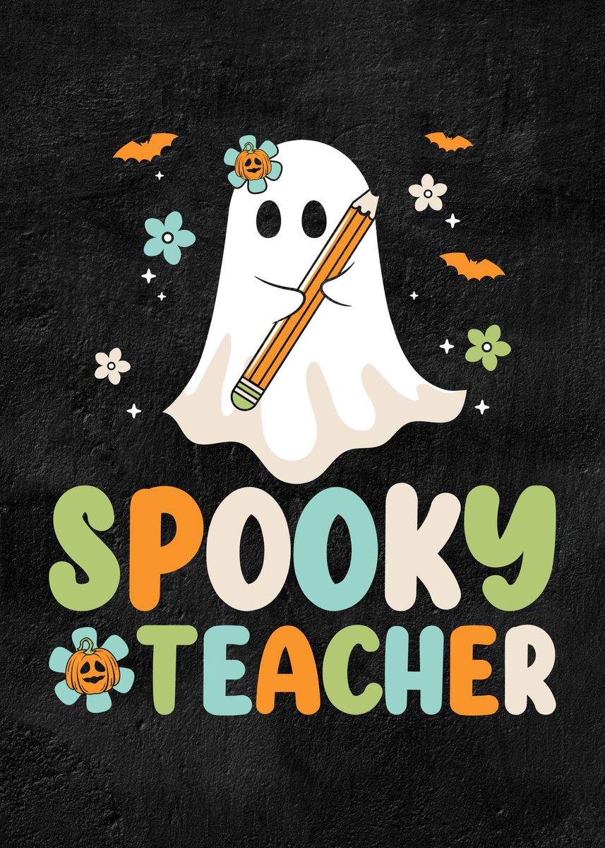 'Halloween Spooky Teacher' Poster, picture, metal print, paint by Wyld ...