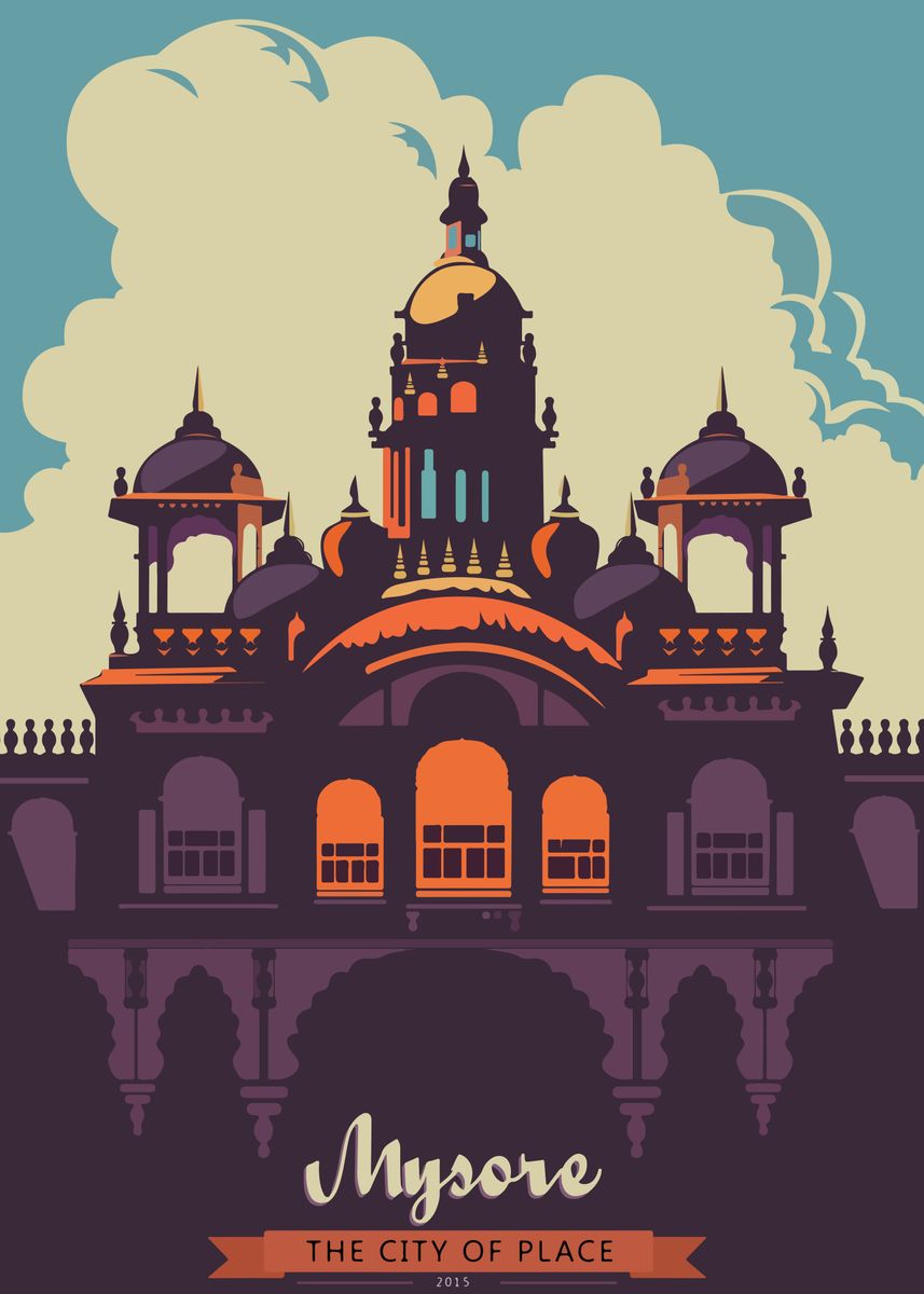 'Travel to mysore' Poster by Addolf Binecklli | Displate