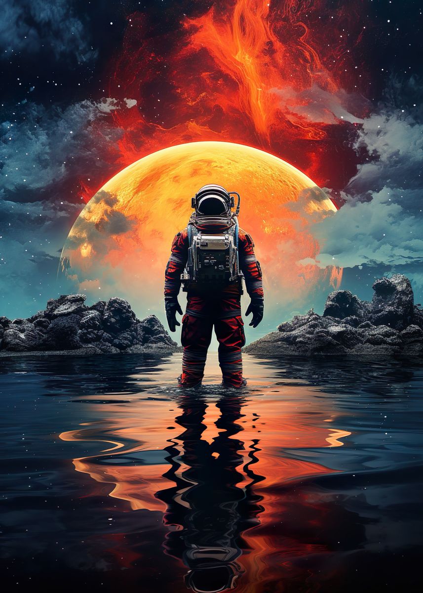 'Colors of Space Planet' Poster by Maximus Stone | Displate