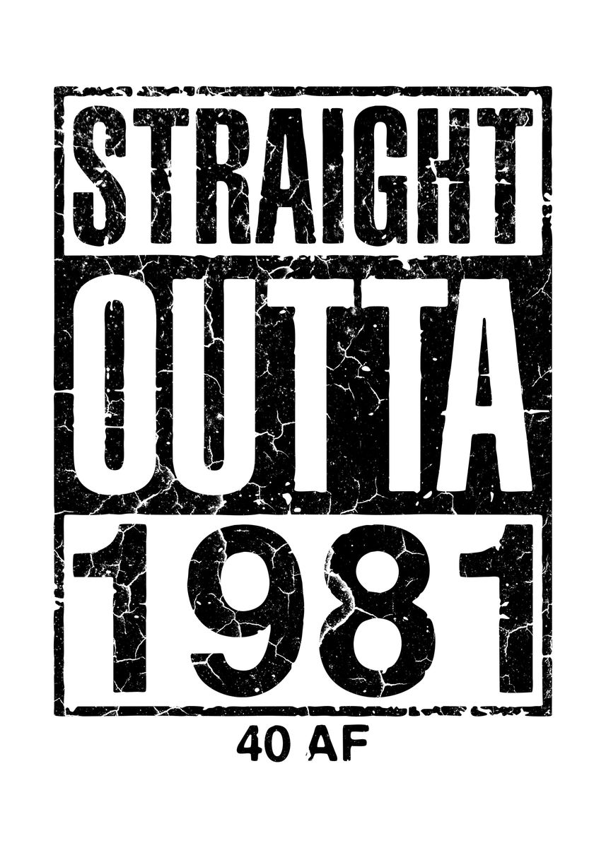 'outta 1981' Poster, picture, metal print, paint by slaway tokthil ...