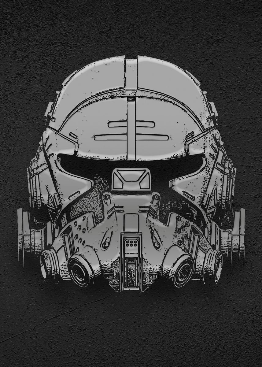 'helmet' Poster, picture, metal print, paint by supergaff | Displate