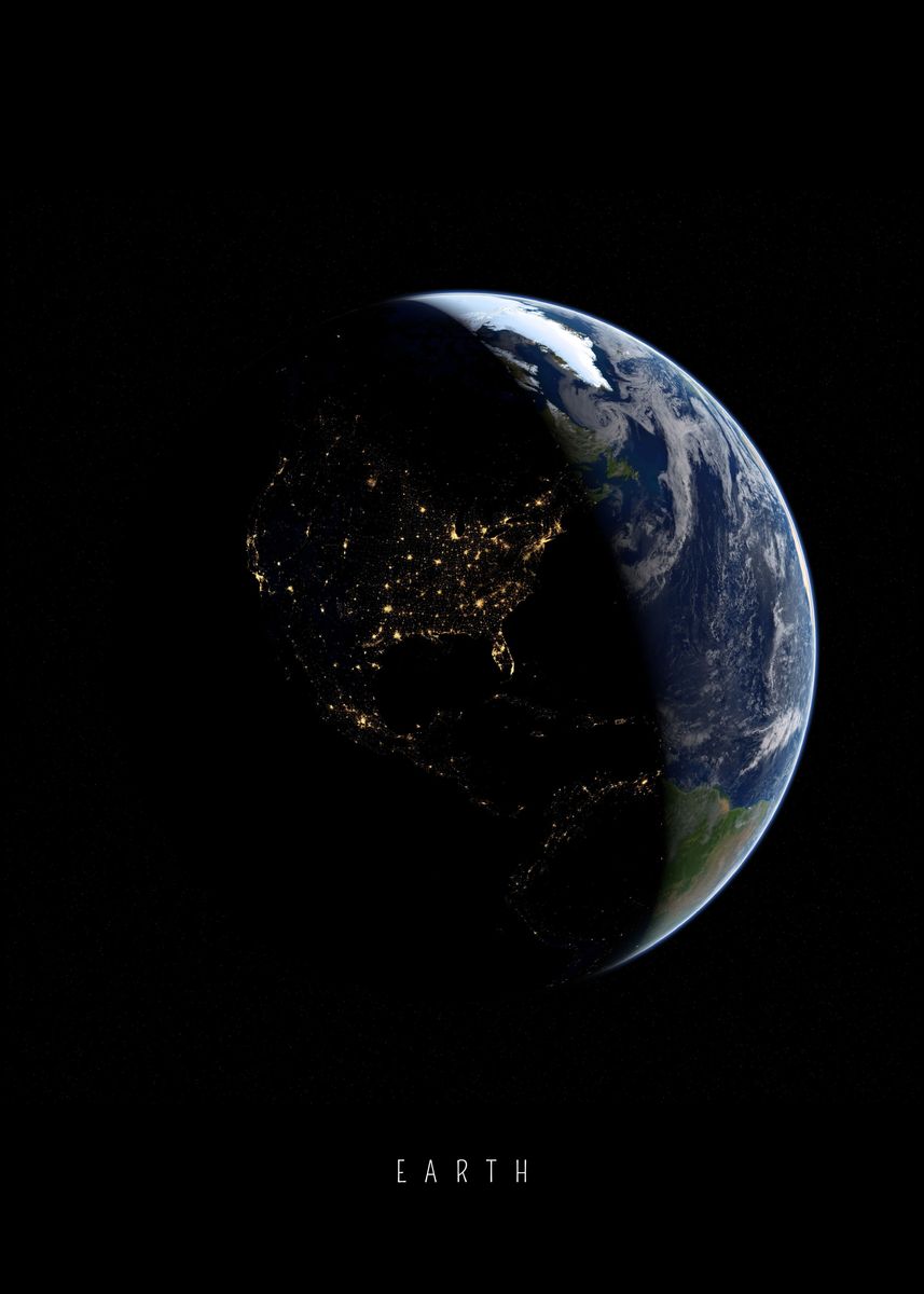 'Planet Earth' Poster, picture, metal print, paint by Tech Manis | Displate