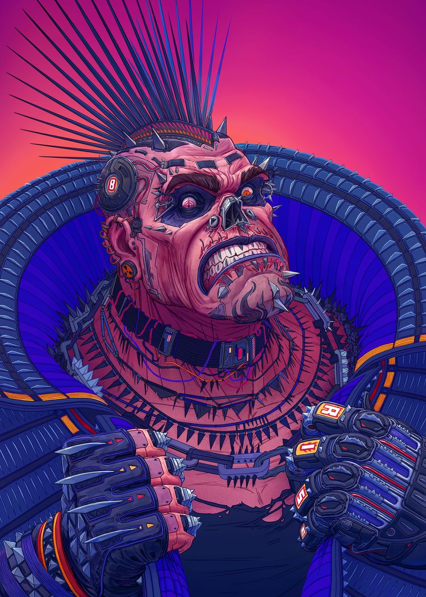'Punk2000' Poster, picture, metal print, paint by Michal Dziekan | Displate