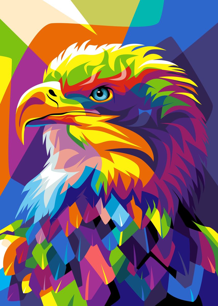 'Eagle Pop Art' Poster, picture, metal print, paint by Dika Sujud ...