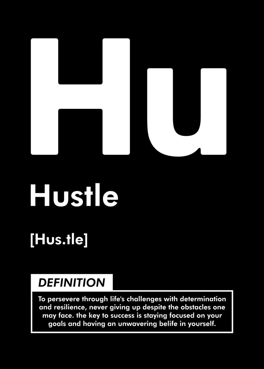 'Hustle' Poster, picture, metal print, paint by Dede Wiradinata | Displate