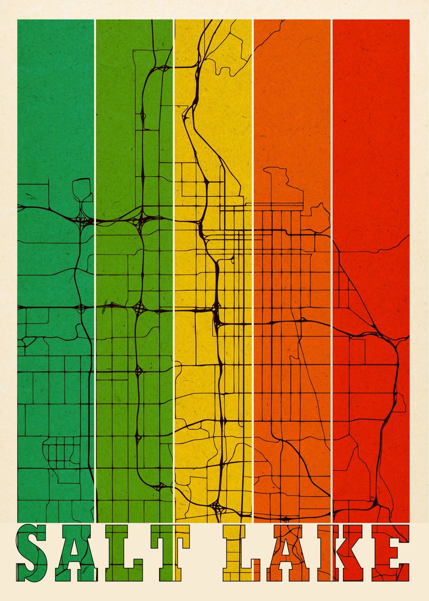 'Salt Lake City UT USA' Poster, picture, metal print, paint by Ryan ...