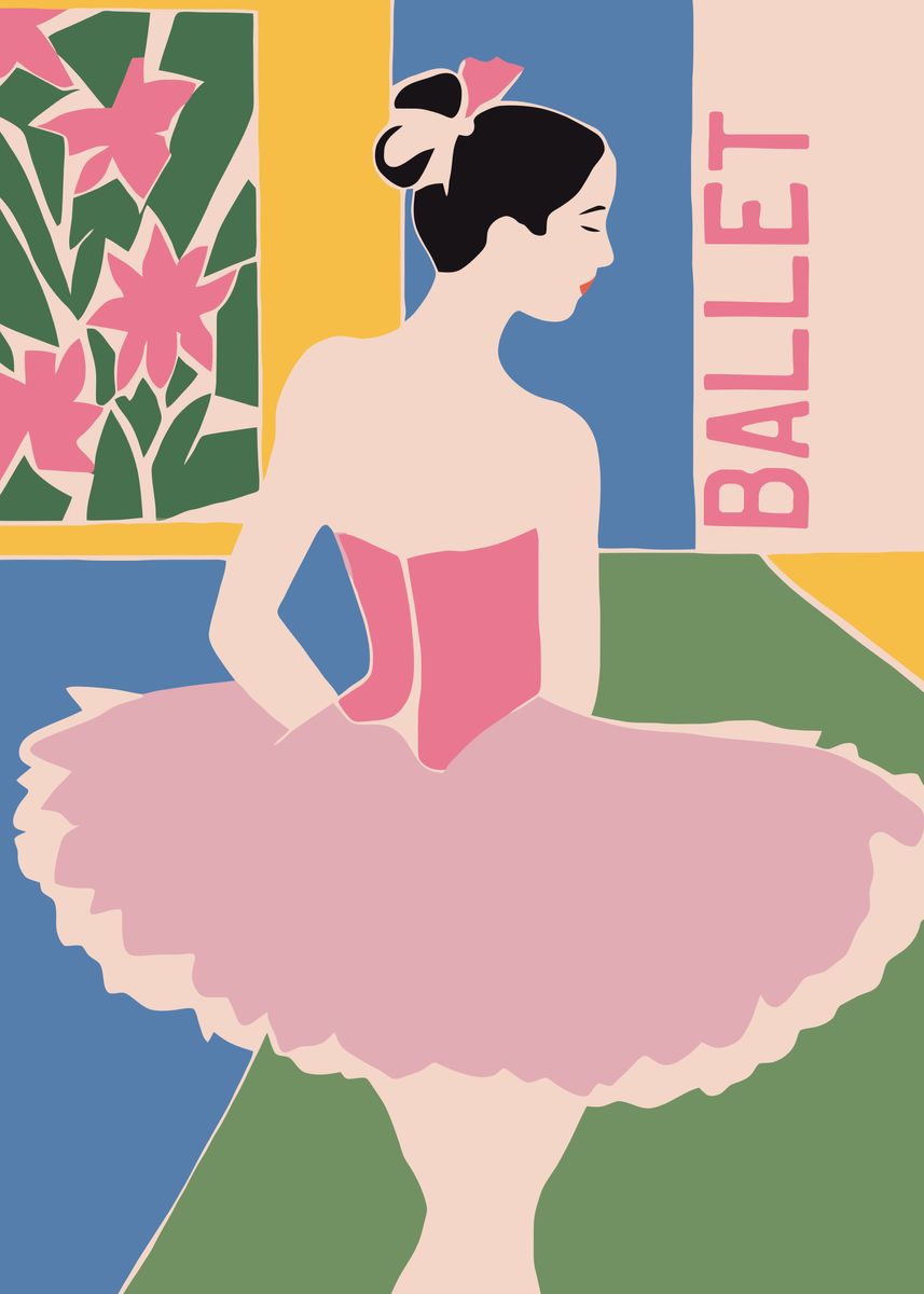 'Ballet School Poster' Poster, picture, metal print, paint by ...