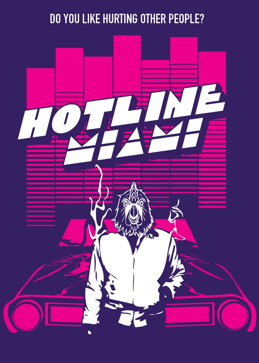 'Hotline Miami' Poster, picture, metal print, paint by Bae Irene | Displate