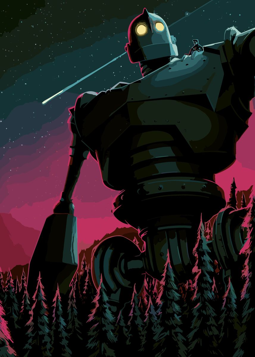 'The Iron GIant' Poster, picture, metal print, paint by Anastasia ...