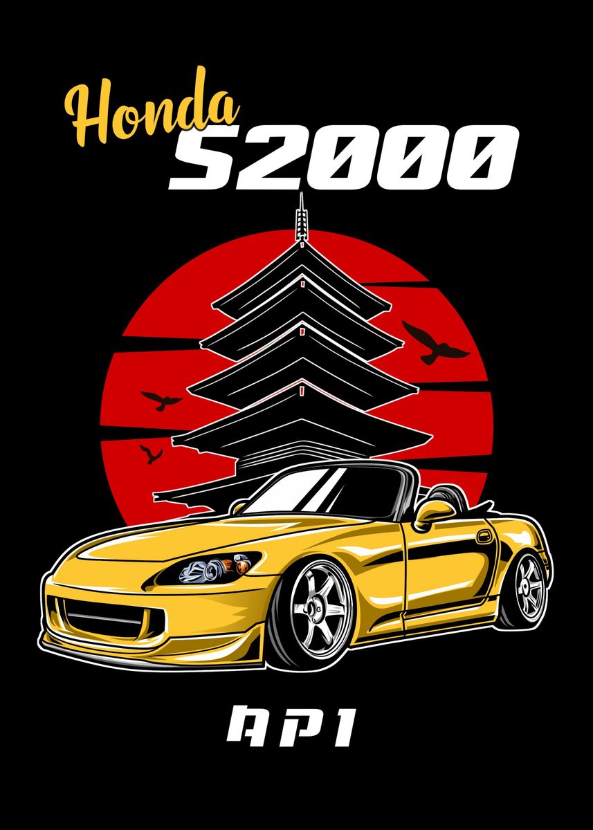 'Honda s2000' Poster, picture, metal print, paint by The Miracle | Displate