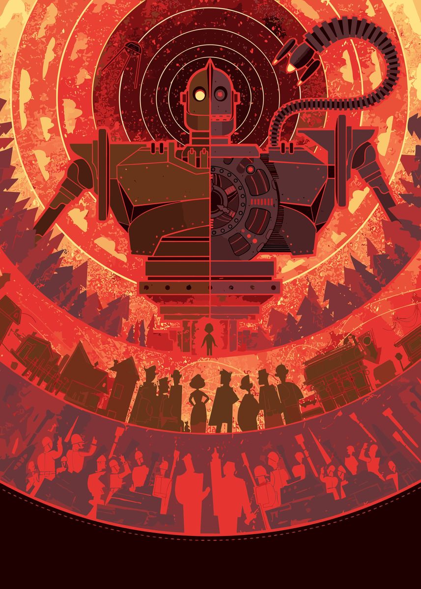 'iron giant' Poster, picture, metal print, paint by red Bone | Displate