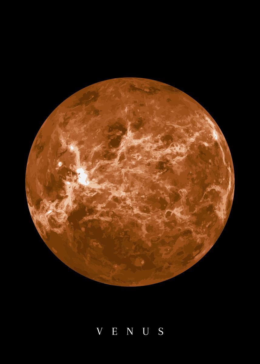 'Planet Venus' Poster, picture, metal print, paint by Tech Manis | Displate