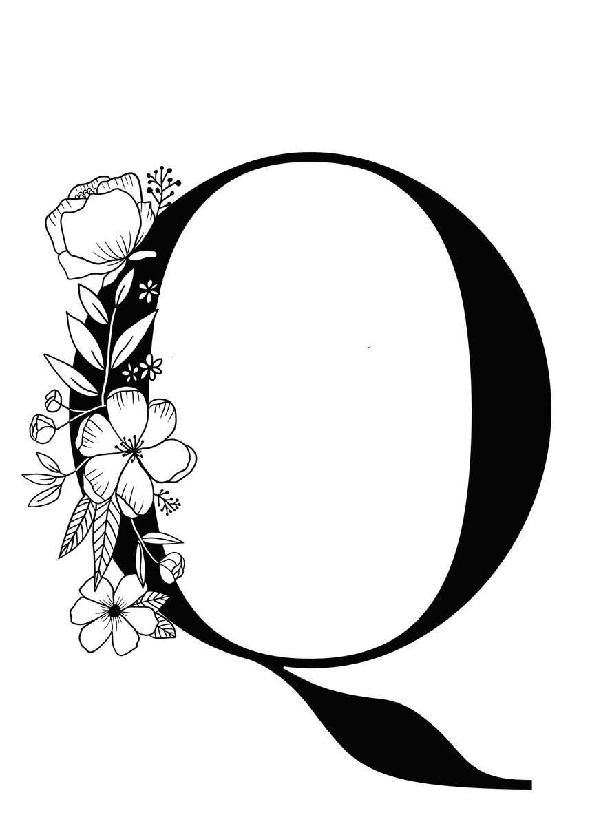 'Letter Q' Poster, picture, metal print, paint by Eduarda de Oliveira ...
