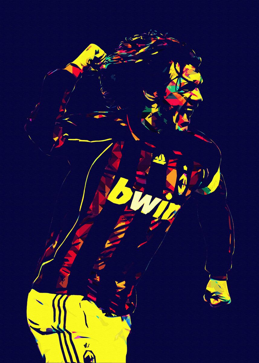 'Paolo Maldini Pop Art' Poster, picture, metal print, paint by Nguyen ...