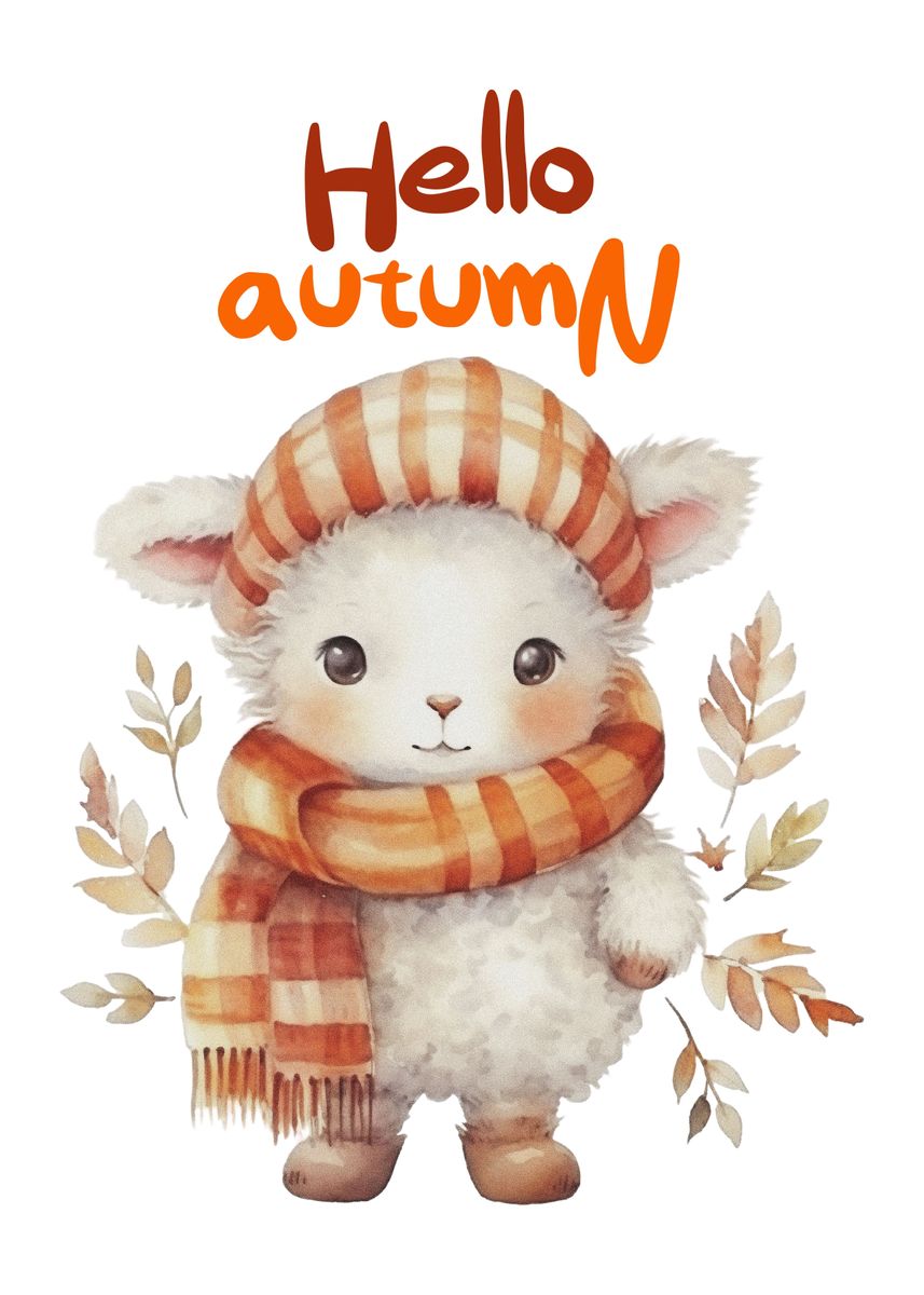 'Hello Sheep' Poster, picture, metal print, paint by Tovu Yovi Darmawan ...