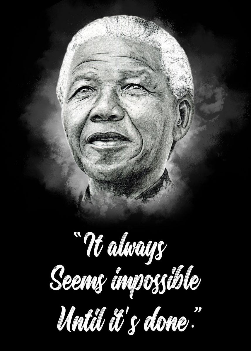 'Nelson Mandela Quotes' Poster, picture, metal print, paint by Gowtham ...