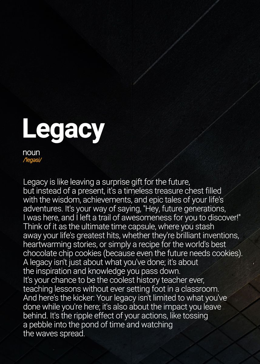 'Legacy' Poster, picture, metal print, paint by Mr Penguin | Displate