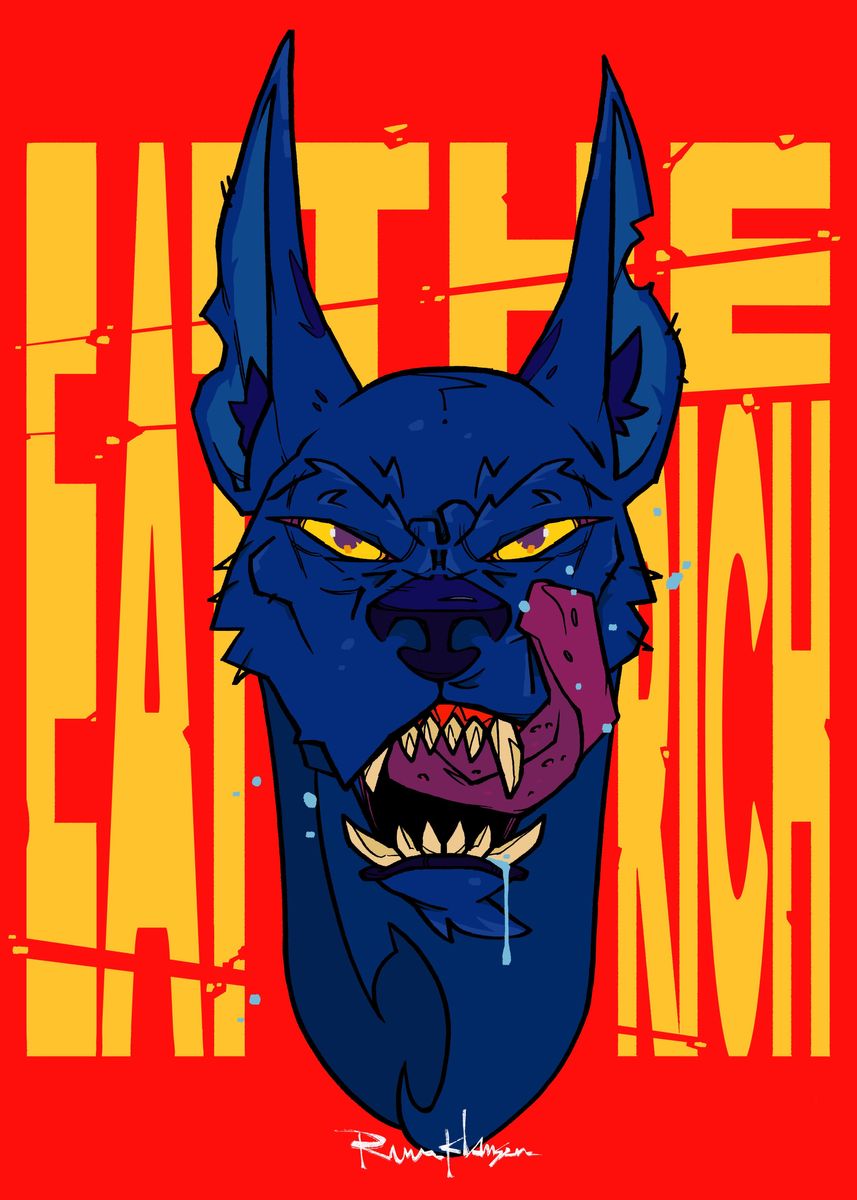 'Eat the Rich' Poster by Rune Hansen | Displate