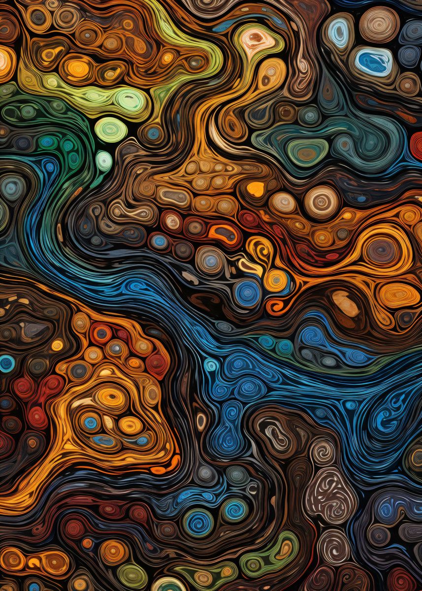 'The Abstract Microscopy 6' Poster, picture, metal print, paint by ...