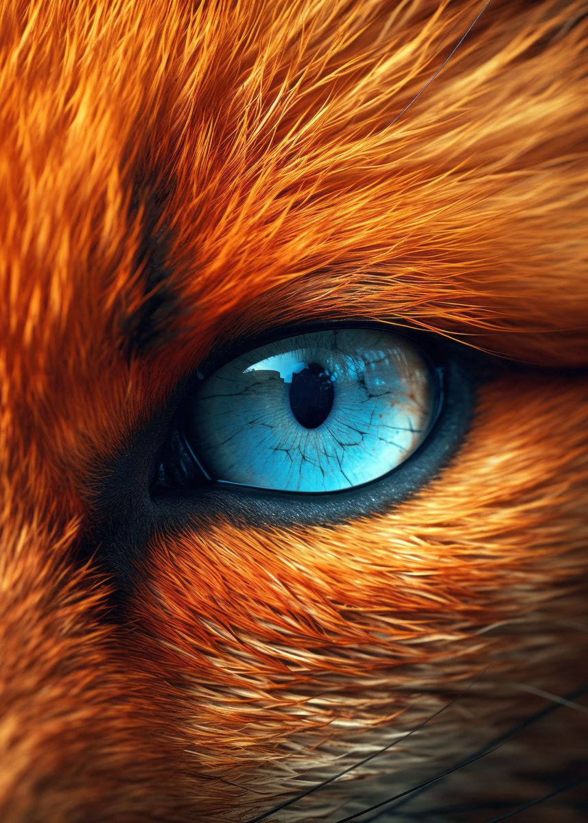 'Fox Close Up Photography' Poster, picture, metal print, paint by ...