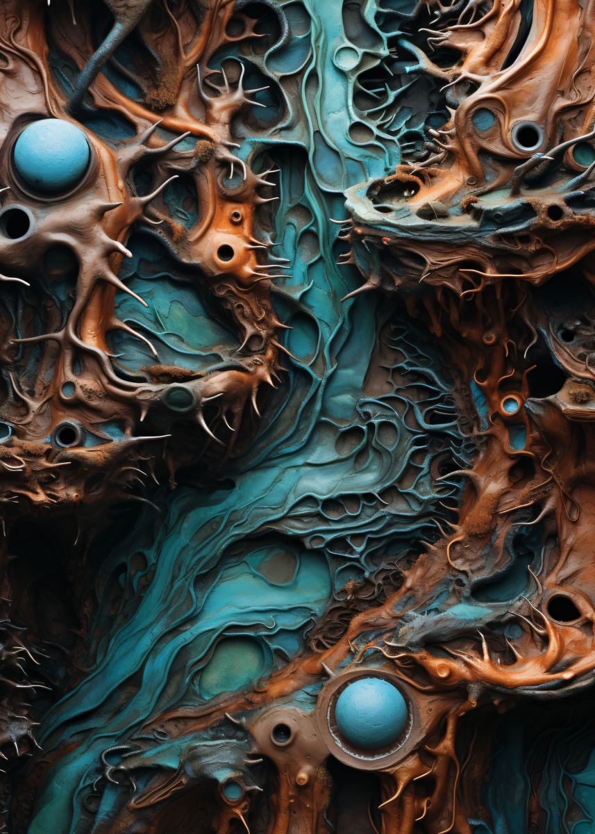 'The Abstract Microscopy 5' Poster, picture, metal print, paint by ...