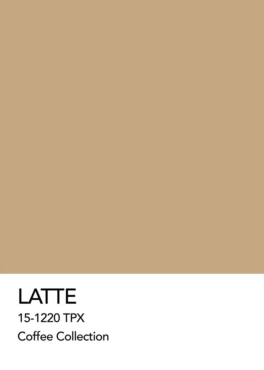 'Cafe Latte Pantone Colour ' Poster, picture, metal print, paint by ...