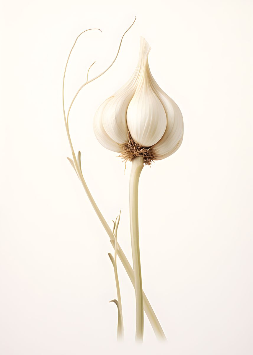 'Garlic Food and Kitchen' Poster, picture, metal print, paint by Chris ...