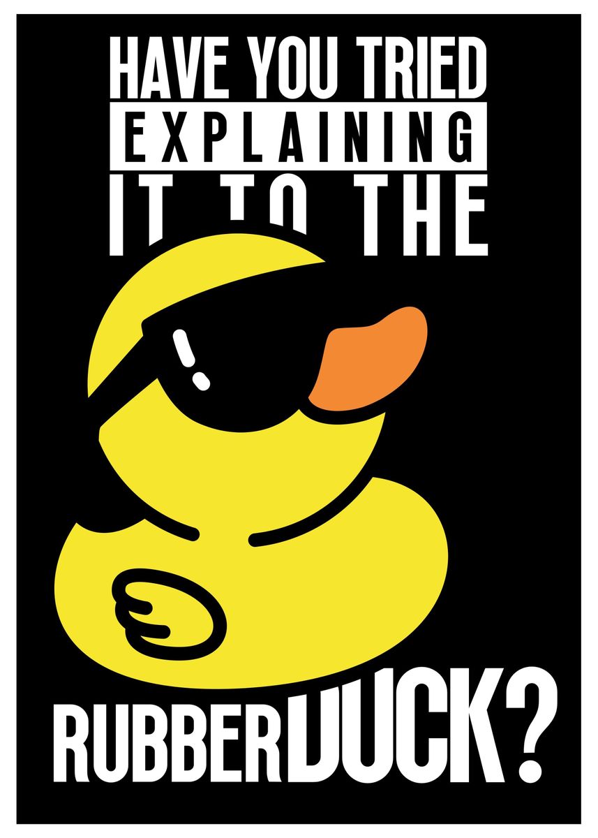 'Programmer Duck' Poster, picture, metal print, paint by Wezt Studio ...
