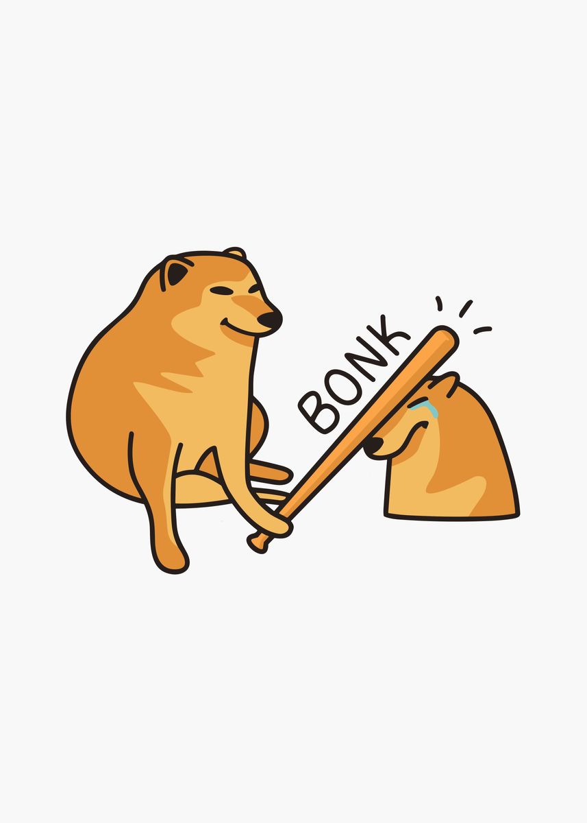 'Doge' Poster, picture, metal print, paint by Funny One Piece | Displate